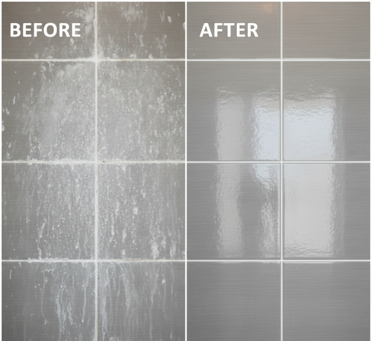 How to Remove Hard Water Stains from Shower Tiles - Meowmento